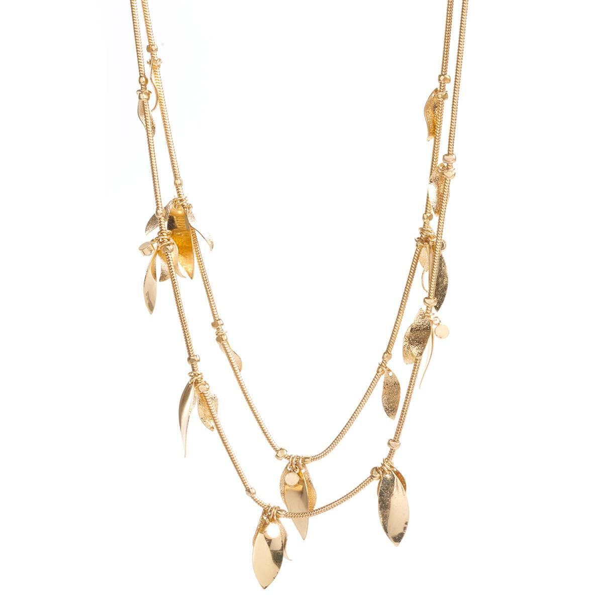 Click here for Ashley Cooper(tm) Layered Leaves & Crystal Worn Go... prices