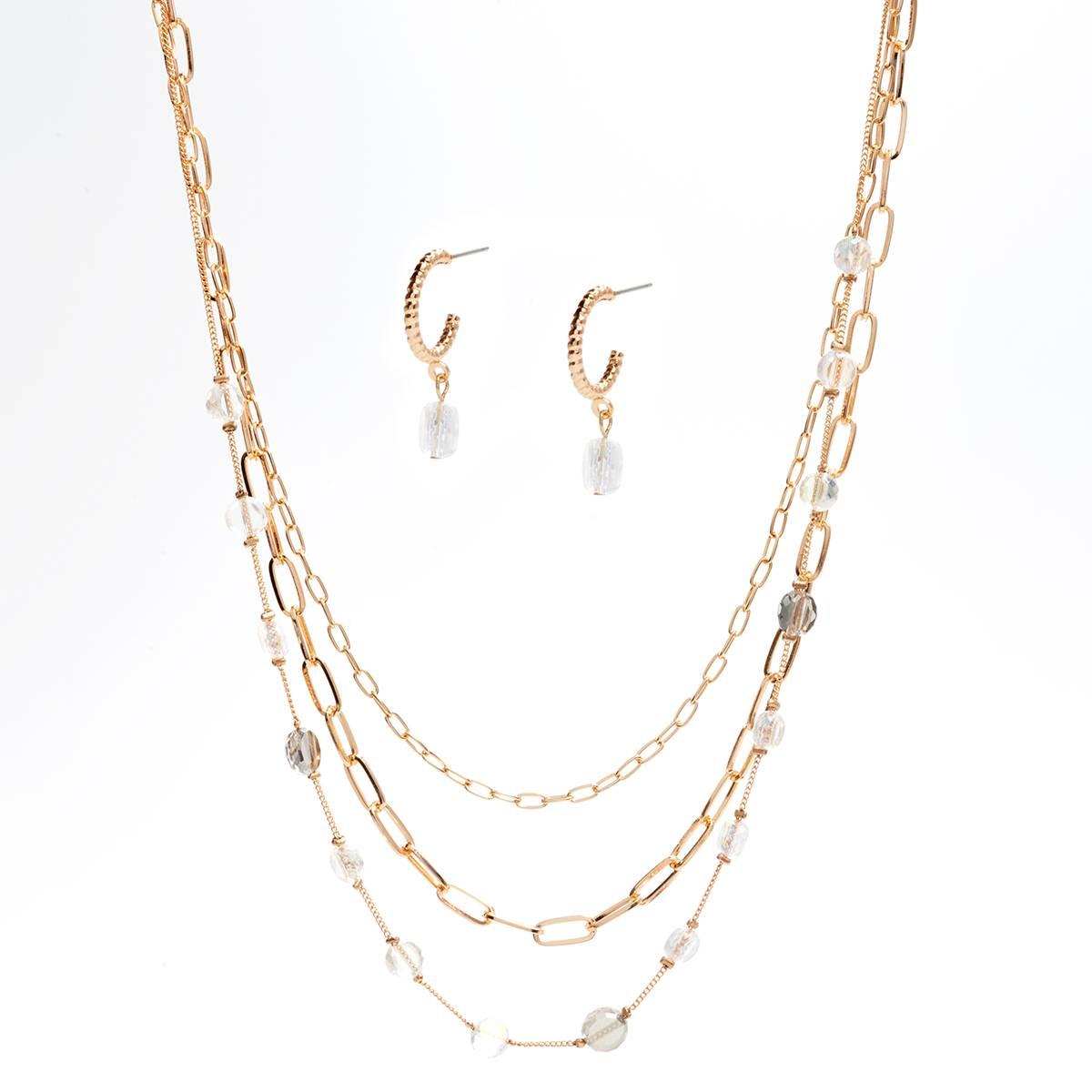 Click here for Ashley Cooper(tm) Layered Paper Clip Chain & Earri... prices