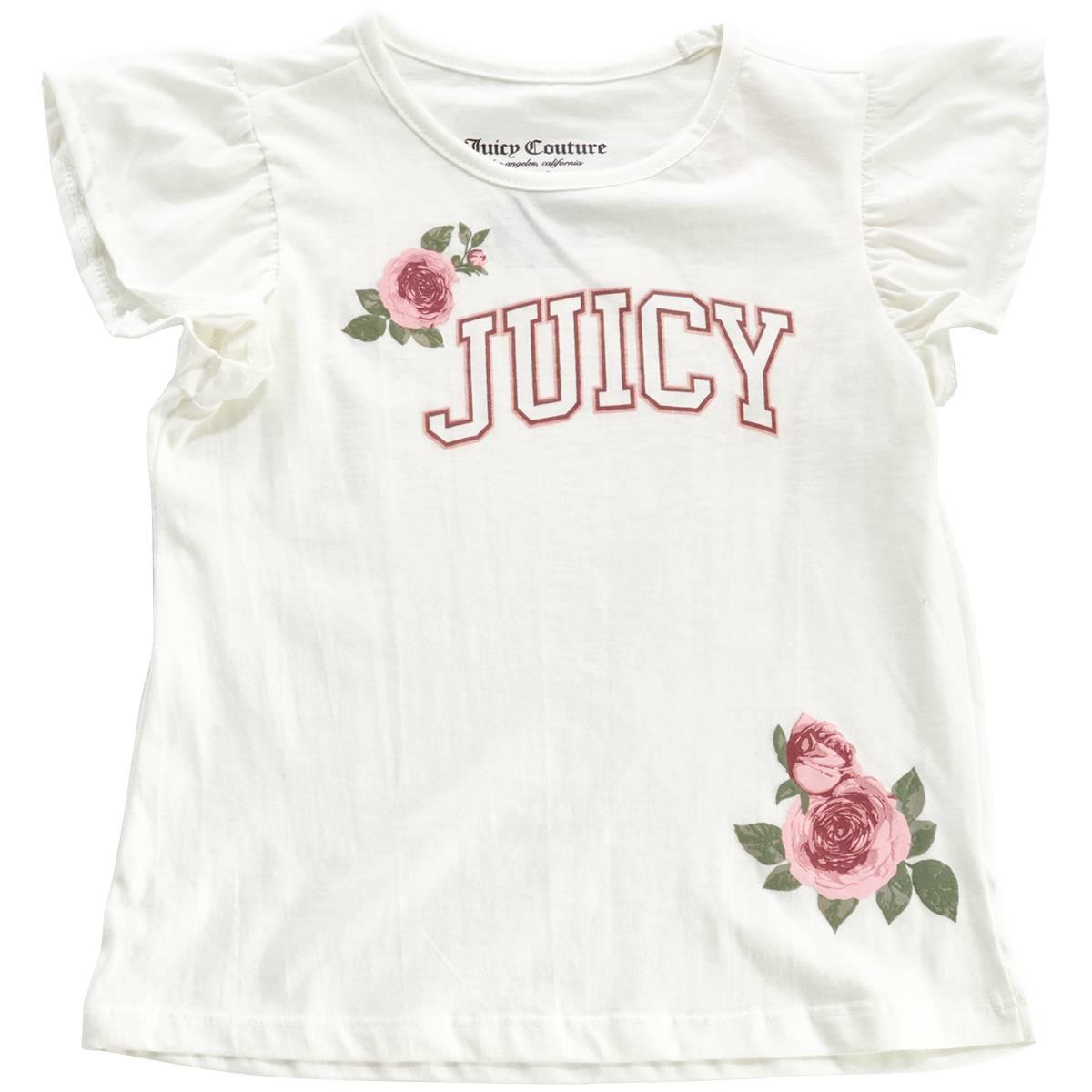 Click here for Girls (7-16) Juicy Couture Flutter Sleeve Flower T... prices