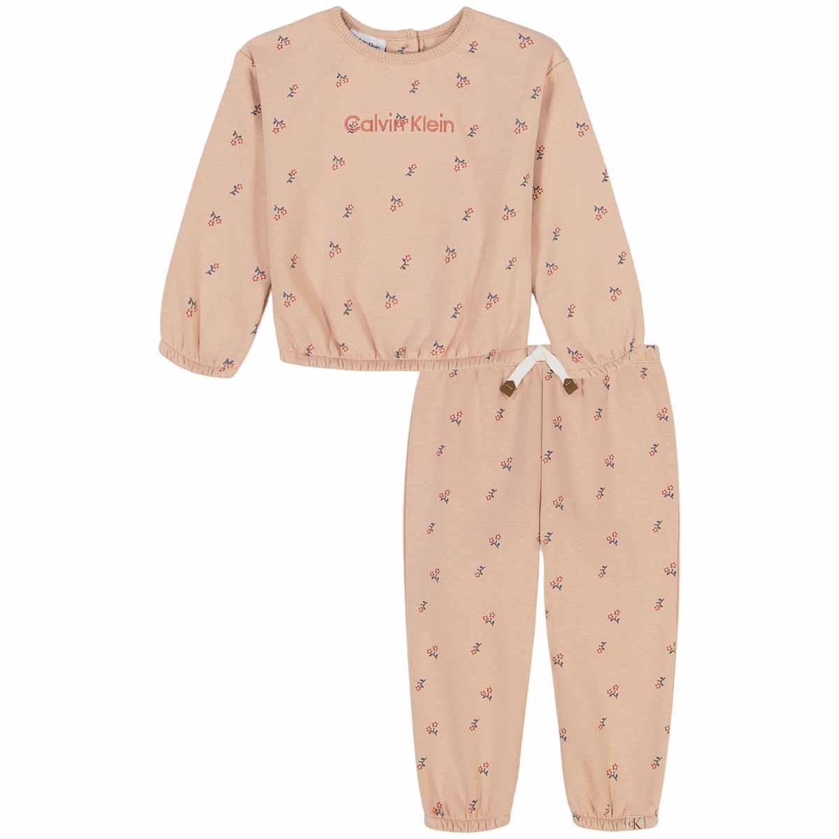 Calvin Klein Baby Girls 2-Piece Printed Long Sleeve Top and Leggings Set - Assorted