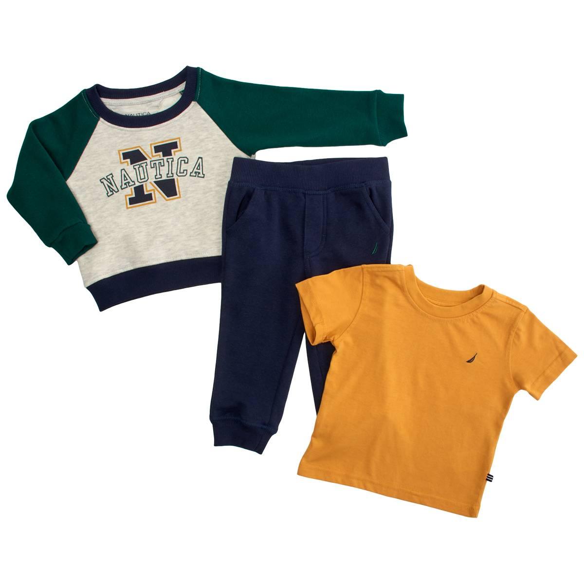 Click here for Baby Boy (12-24m) Nautica 3pc. Sweatshirt Tee & Jo... prices