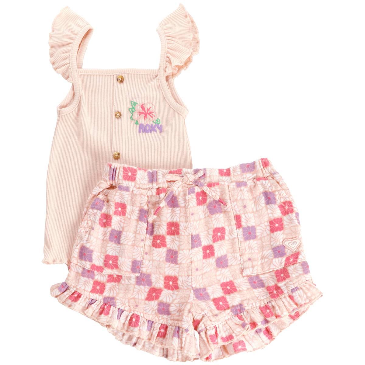 Click here for Toddler Girl Roxy Tank Top & Floral Short Set prices