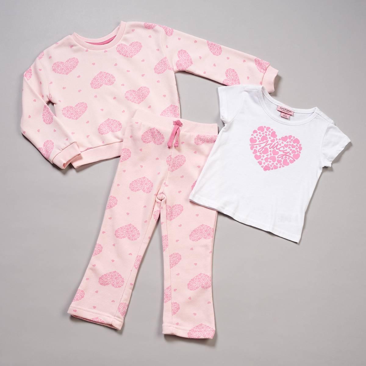 Click here for Toddler Girl Juicy Couture 3 Pc Heart  2 Tops & Pa... prices