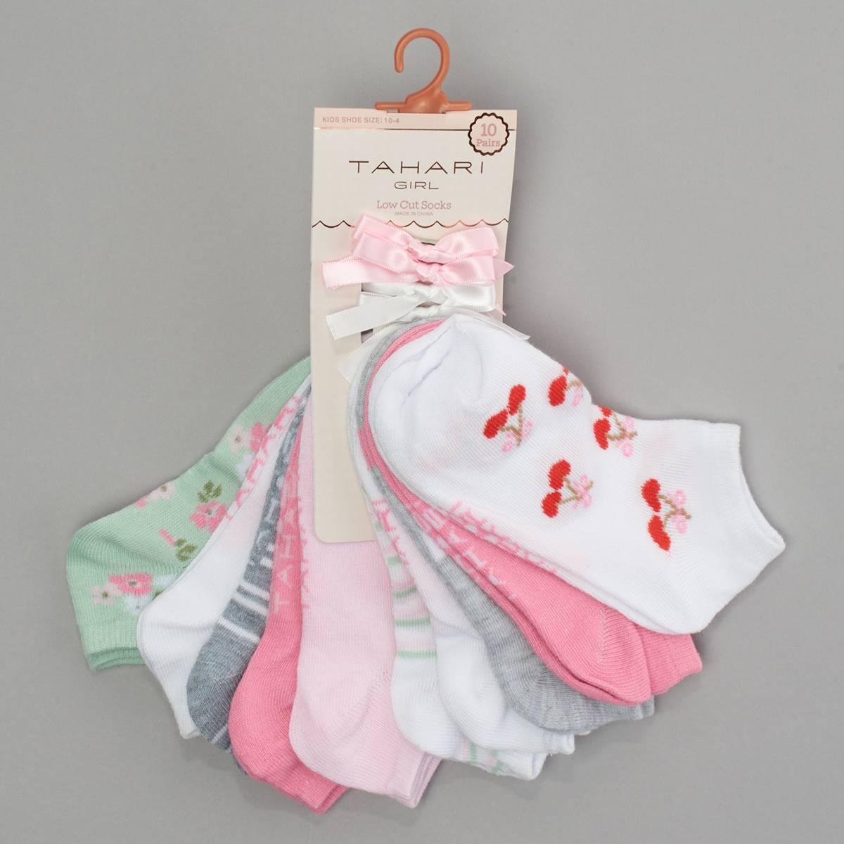 Click here for Girls Tahari 10pk. Cherry Low Cut Socks prices