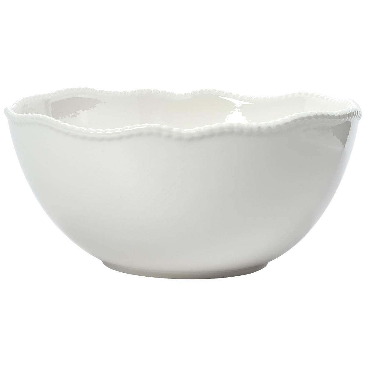 Click here for Home Essentials 10in White Bead Round Serving Bowl prices