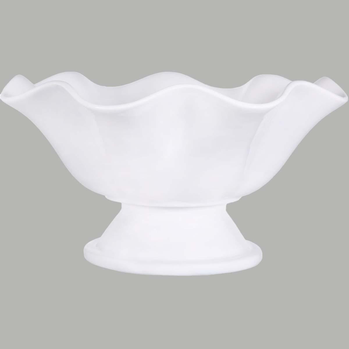 Click here for Home Essentials Pure White 12in. Ruffle Bowl prices