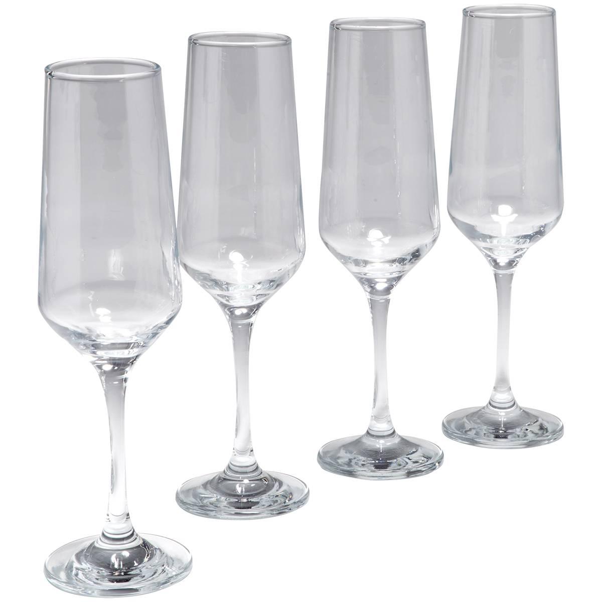 Click here for Home Essentials Red Series 6.6oz. Stem Flute Set o... prices