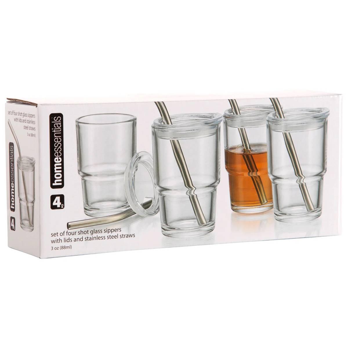 Click here for Home Essentials Clear Mini Sippers with Straw - Se... prices
