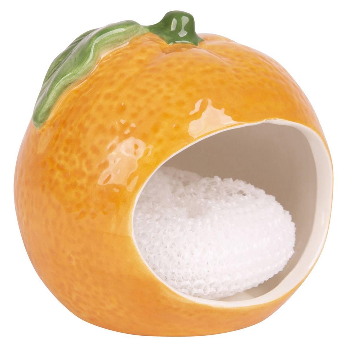 Click here for Home Essentials Orange Figural Scrubby Holder prices