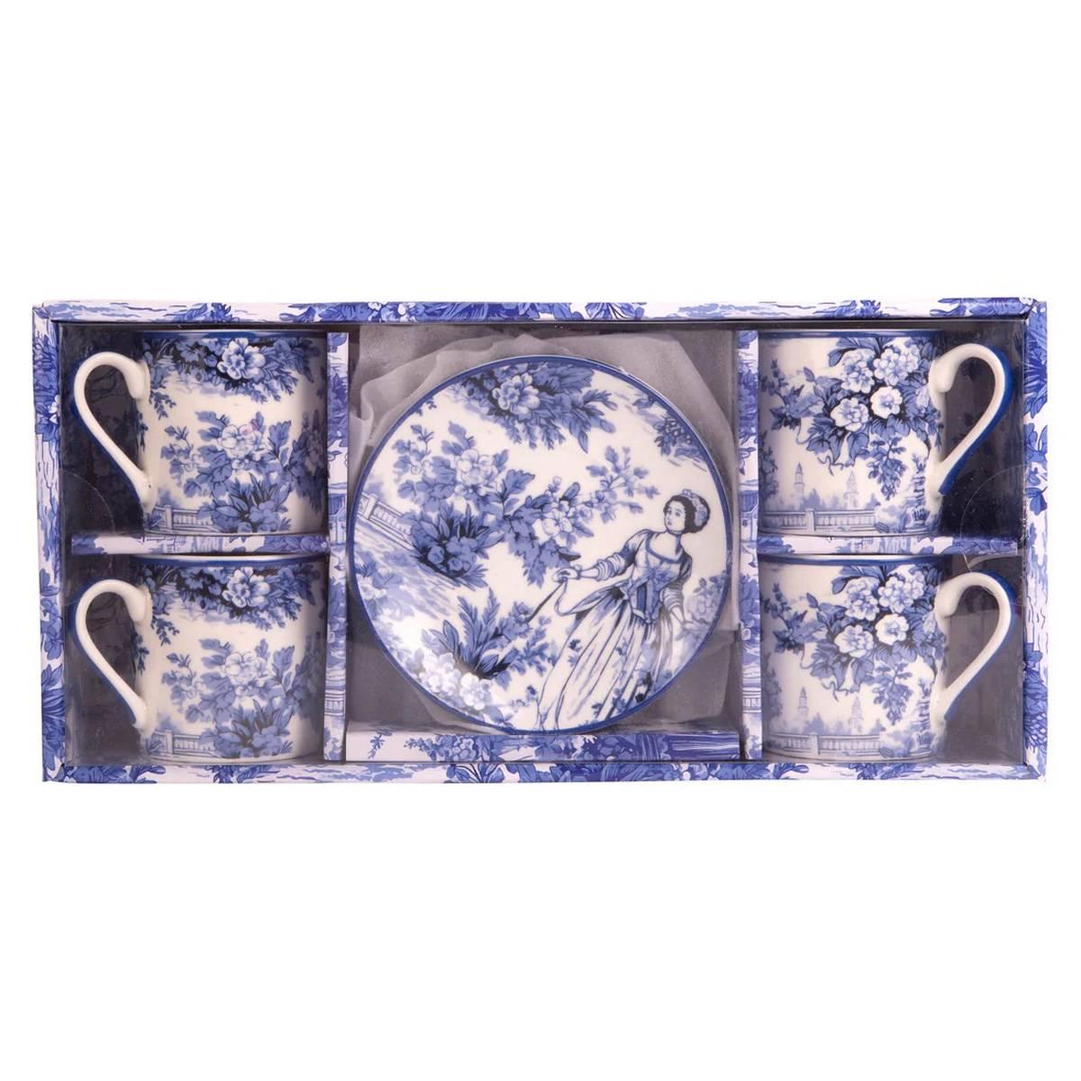 Click here for Home Essentials 8pc. Toile Espresso Cup & Saucer S... prices
