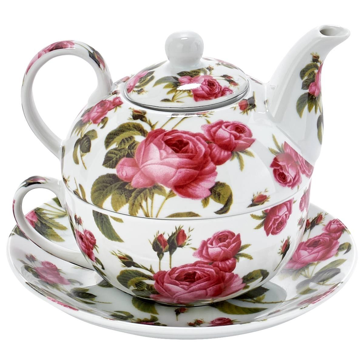 Click here for Home Essentials 3pc. Rose Tea For 1 Set prices