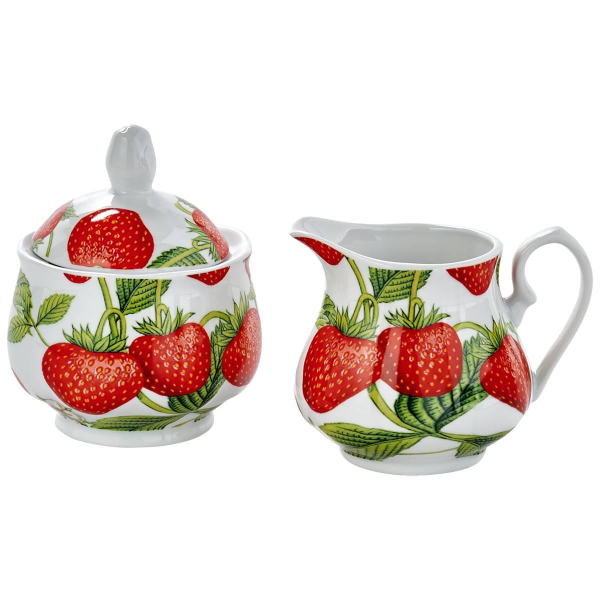 Click here for Home Essentials 3pc. Strawberry Chintz Covered Sug... prices