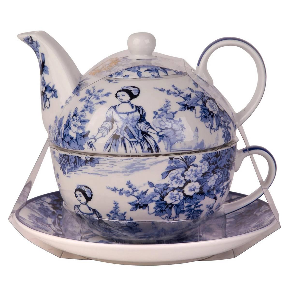 Click here for Home Essentials 3pc. Toile Tea for 1 Set prices