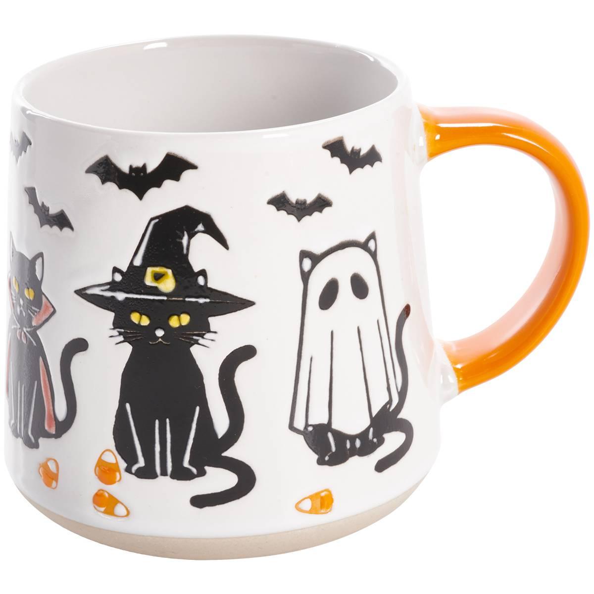 Click here for Home Essentials 17 Oz Halloween Cat & Bat Mug prices