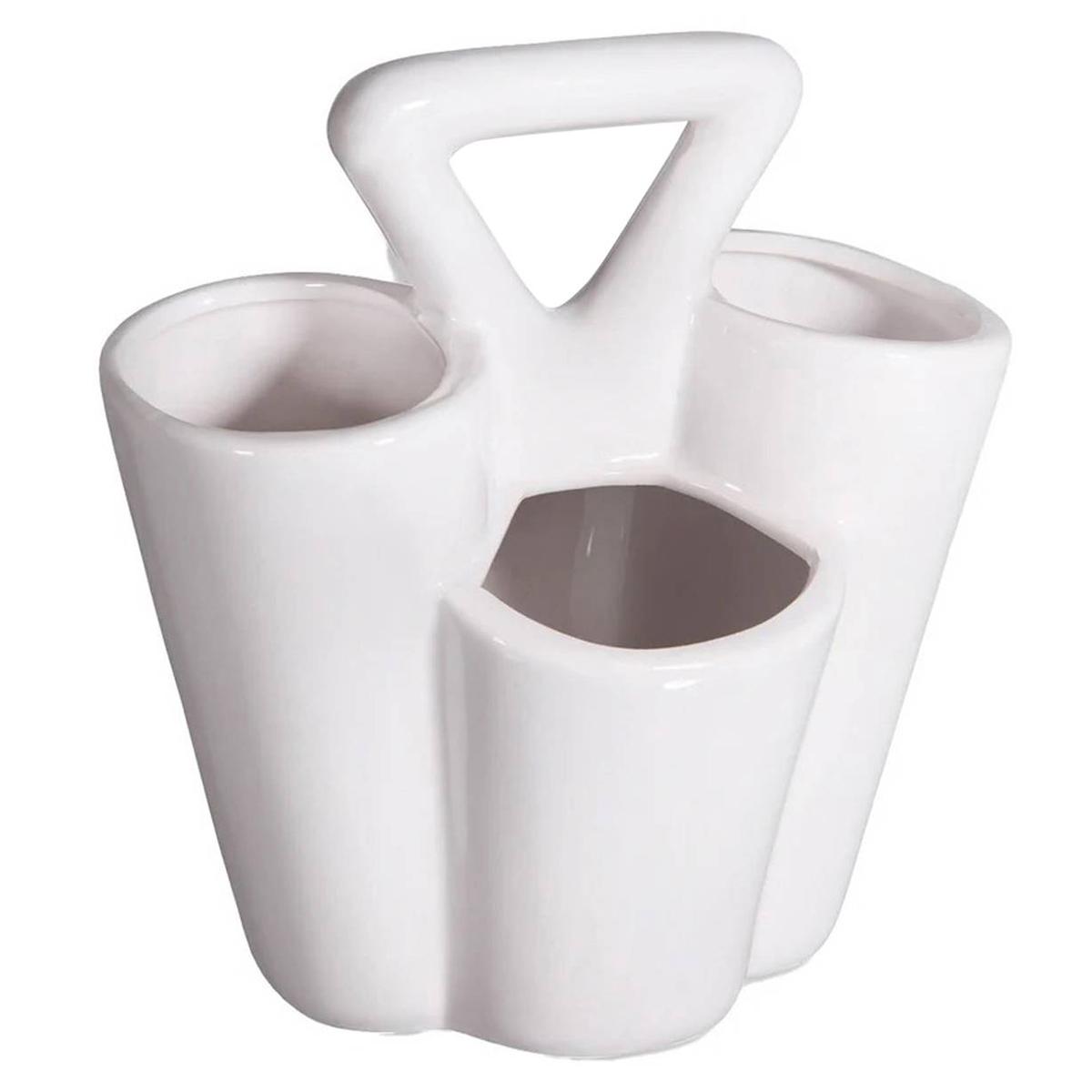 Click here for Home Essentials Ceramic 4 Section Caddy w/Handle -... prices