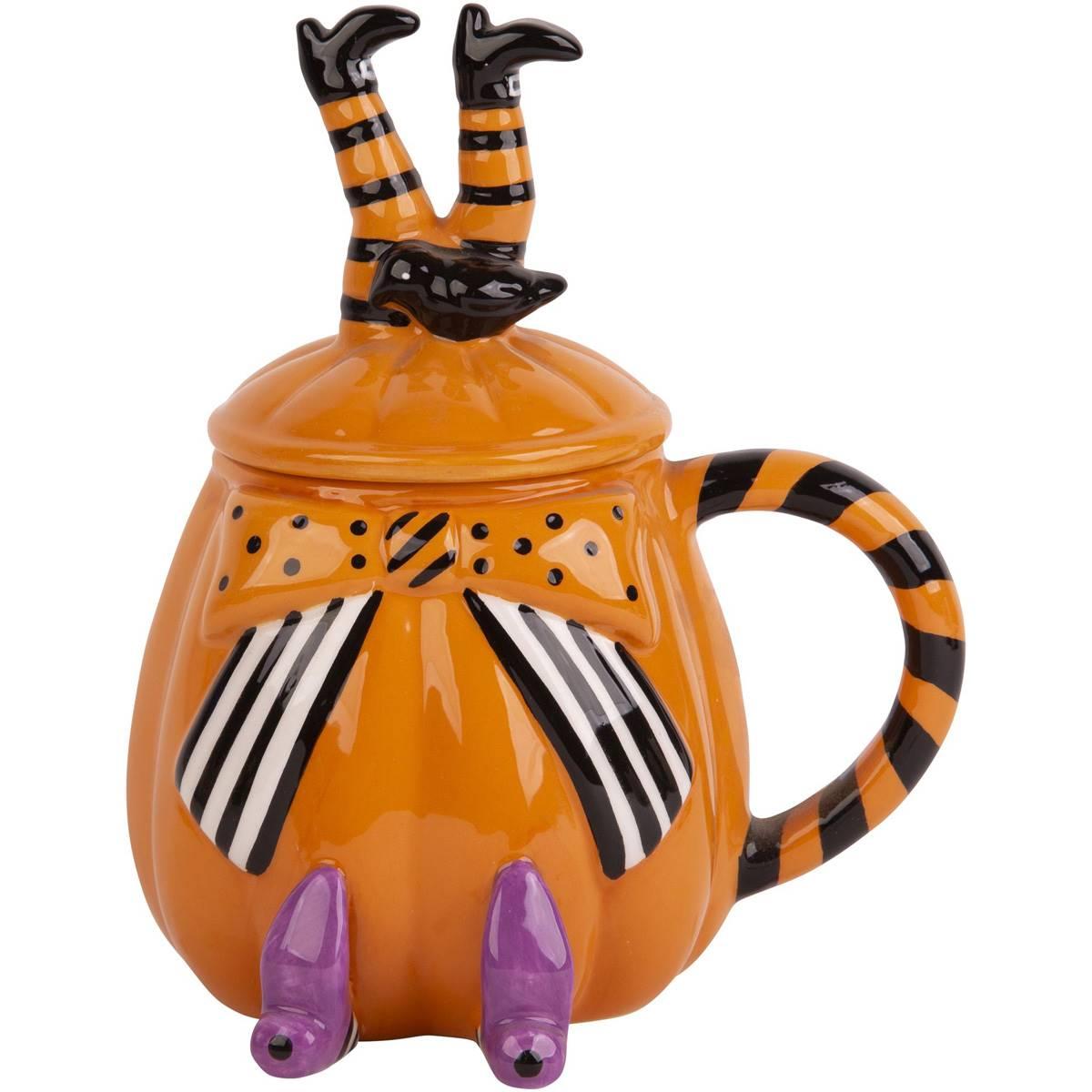 Click here for Home Essentials Pumpkin Mug w/ Witches Legs prices