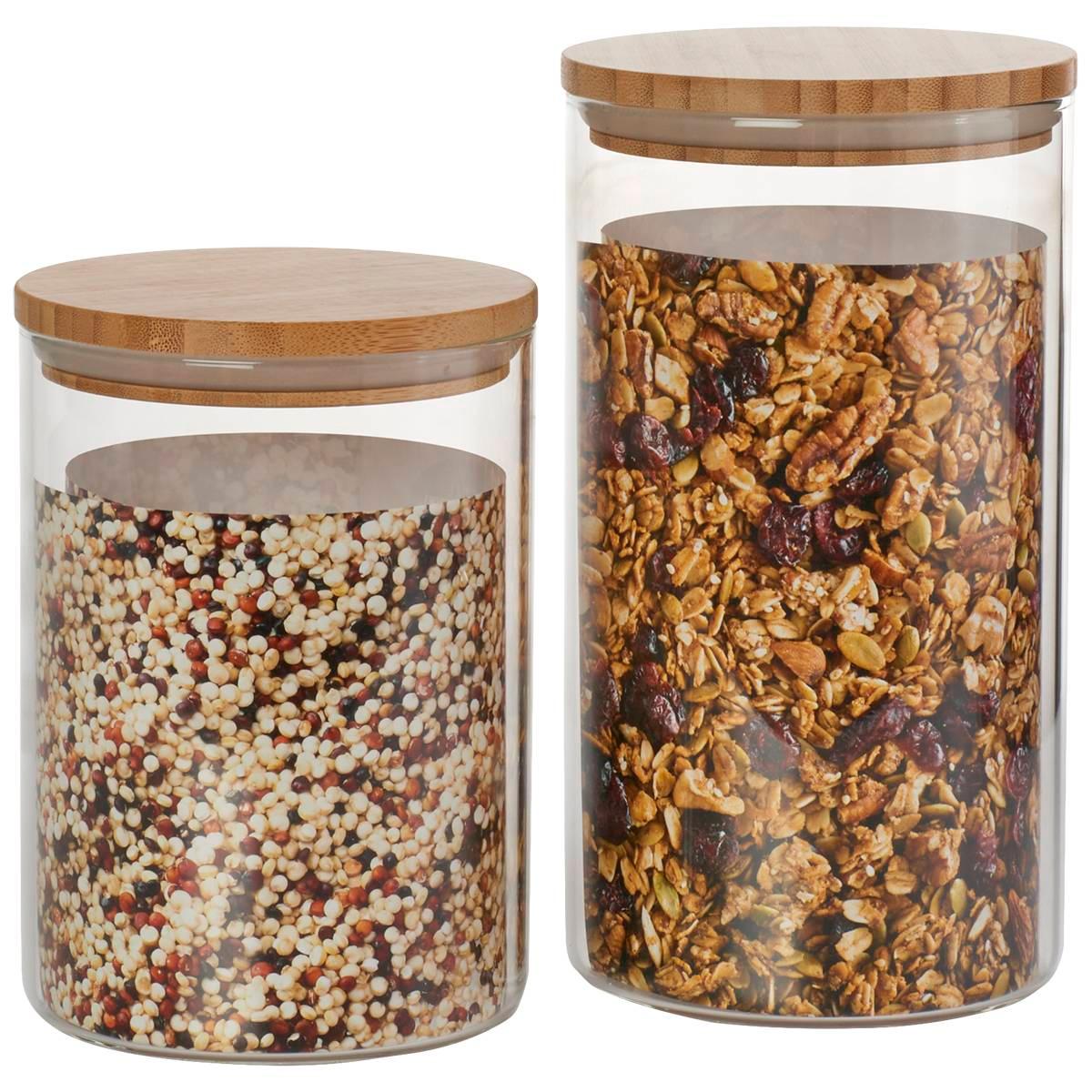 Click here for Global Market Glass Canister With Bamboo Wood Lid prices