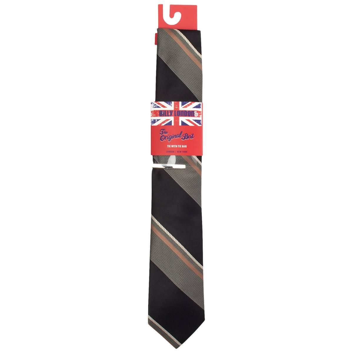 Click here for Mens Billy London Textured Satin Stripe Tie with T... prices