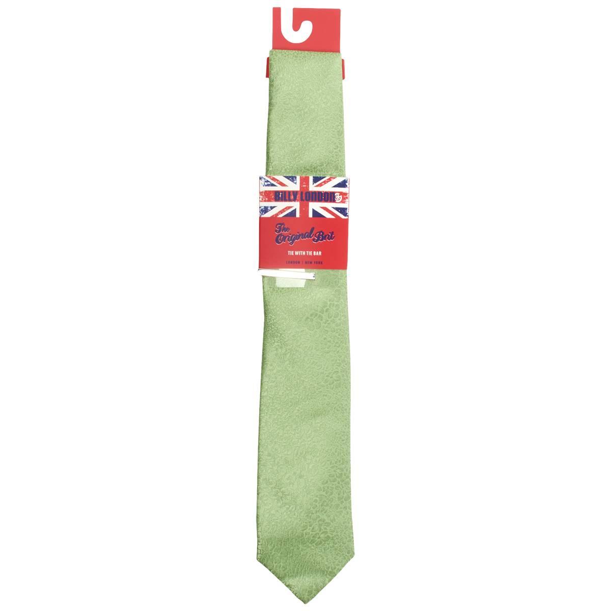 Click here for Mens Billy London Tonal Floral Tie with Tie Bar prices