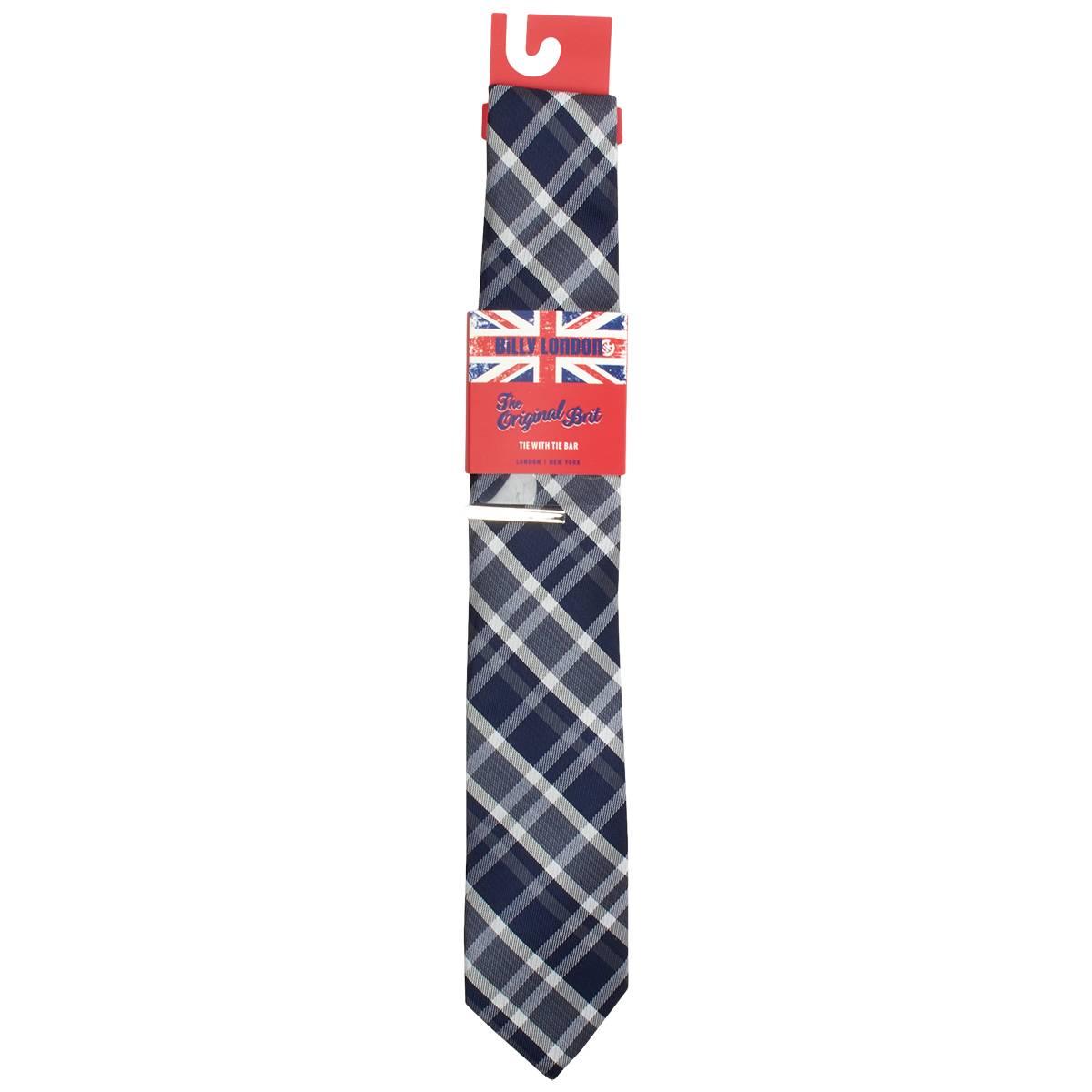 Click here for Mens Billy London Plaid Tie with Tie Bar prices