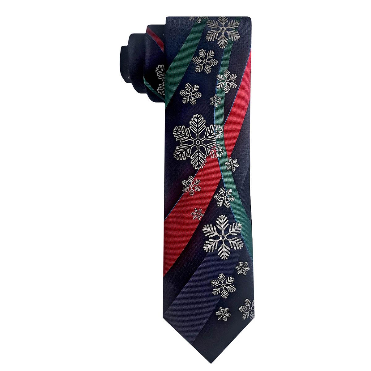 Click here for Mens Holiday Traditions Mini Snowflake Stripe Tie prices