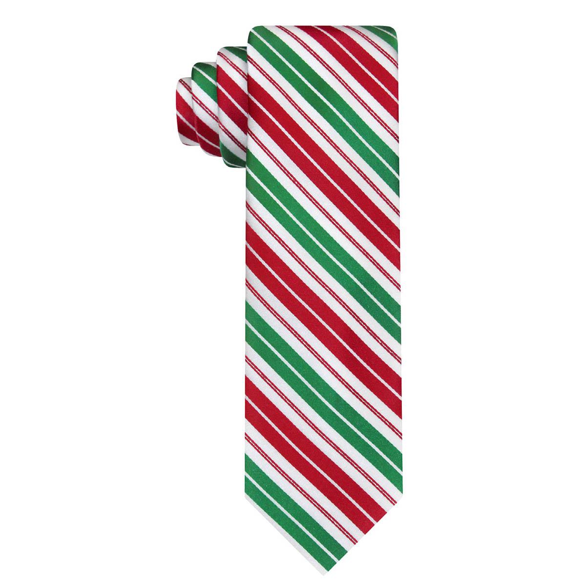 Click here for Mens Holiday Traditions Green Candy Cane Stripe Ti... prices