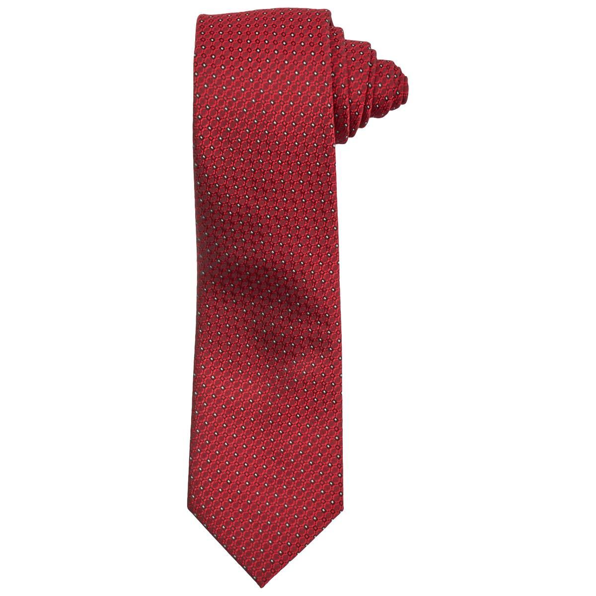 Click here for Mens Rooster(R) Twill Geometric Dot Tie - Red prices