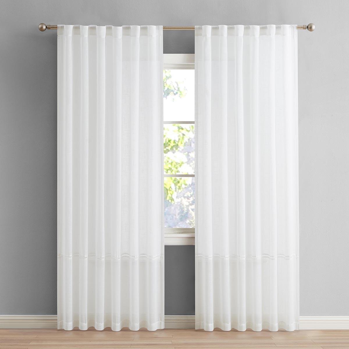 Click here for Aria Sheer Rod Pocket Panel Curtain with Trim prices