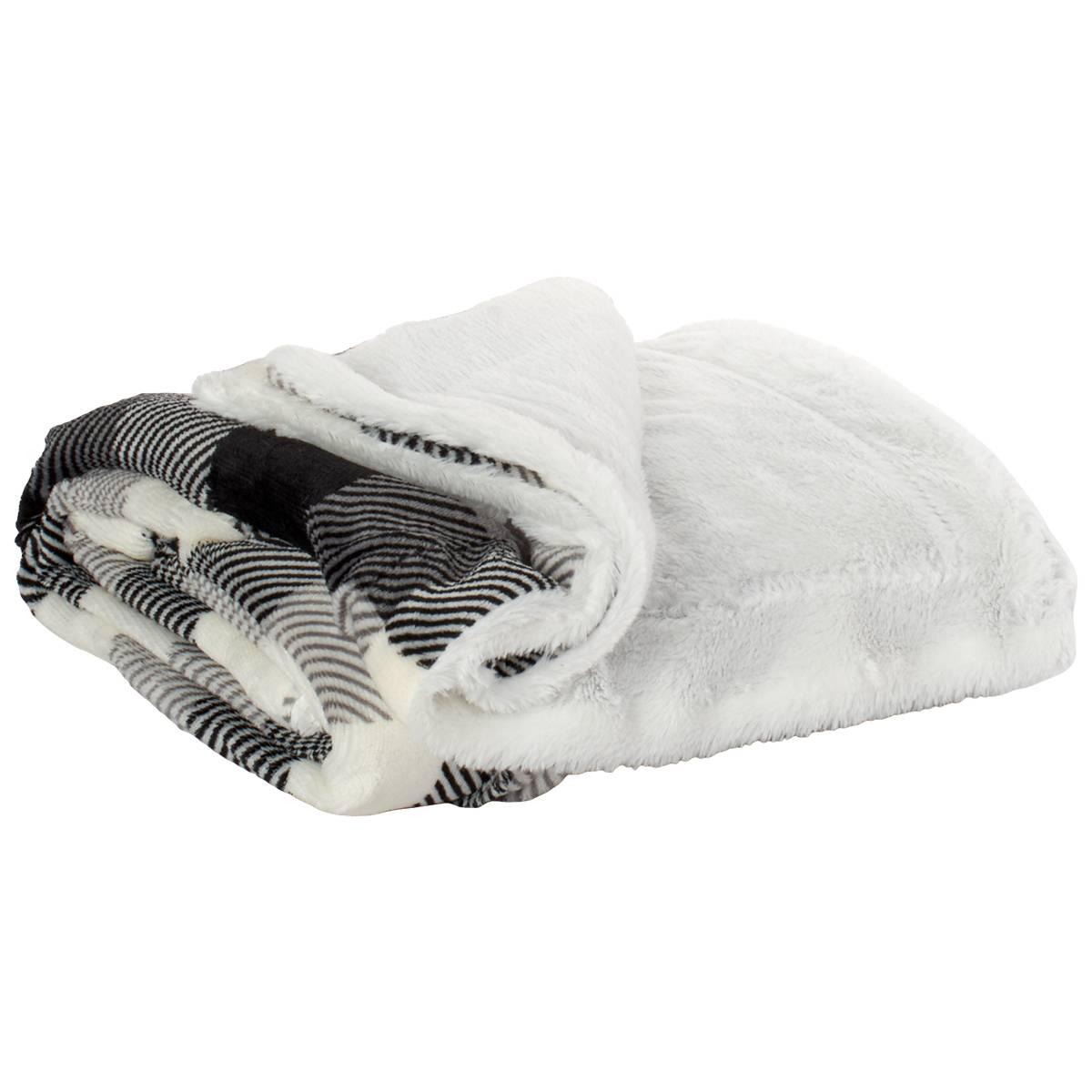 Click here for London Fog Jake Plaid Fur Plush Throw prices