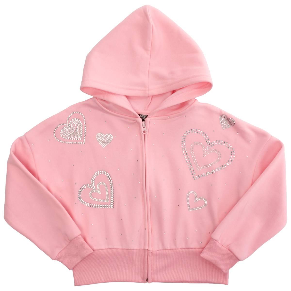 Click here for Girls (7-16) Star Ride(R) Zip-Up Bling Hearts Hood... prices