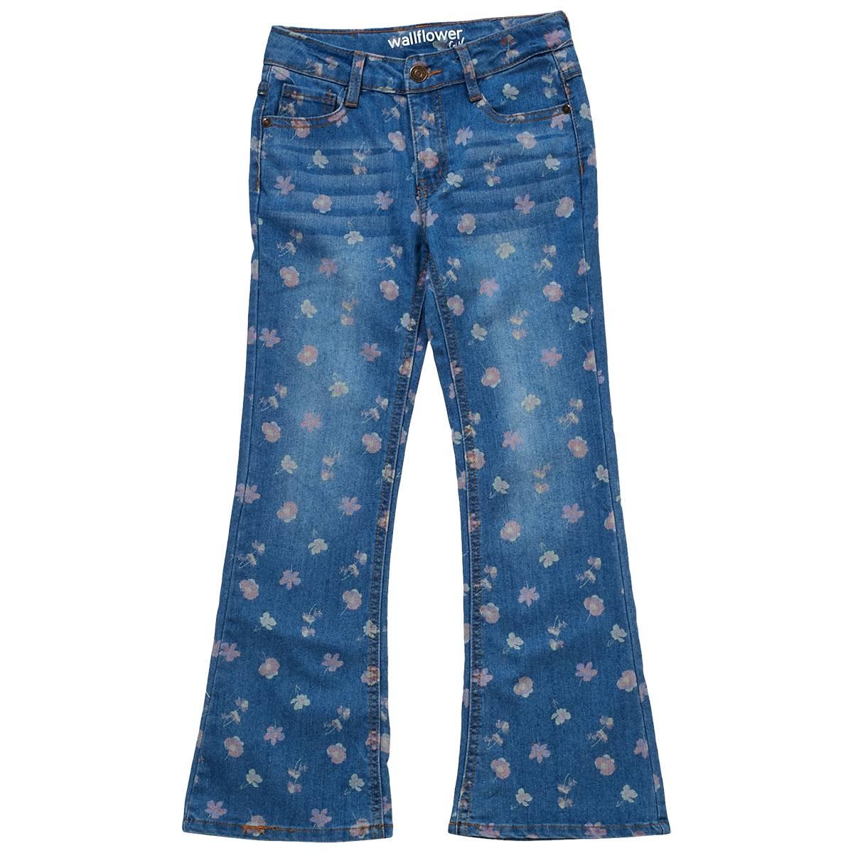 Click here for Girls (4-6x) Wallflower(R) Faded Floral Flare Jean... prices