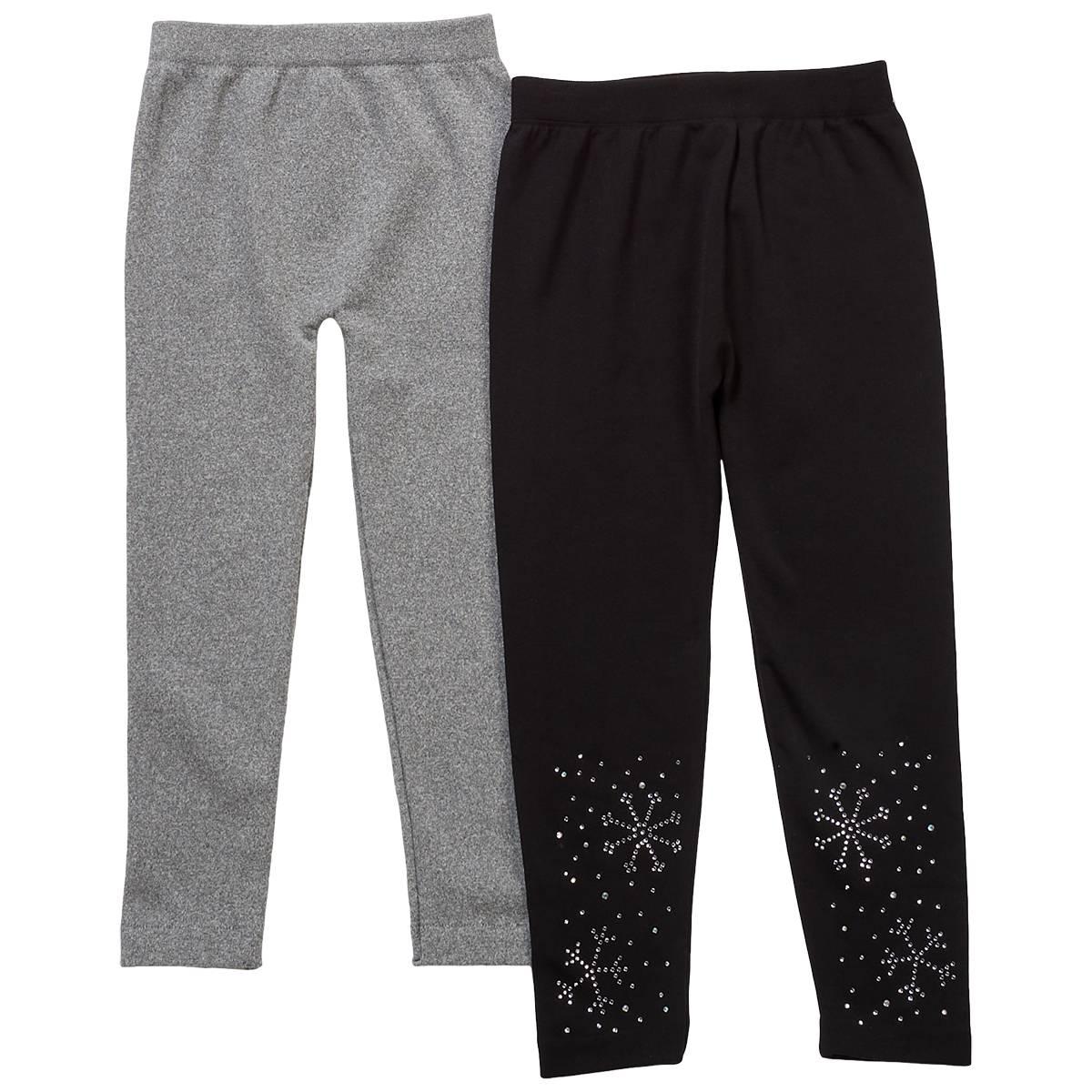 Click here for Girls (4-6x) Star Ride 2pk. Fleece Lined Leggings... prices