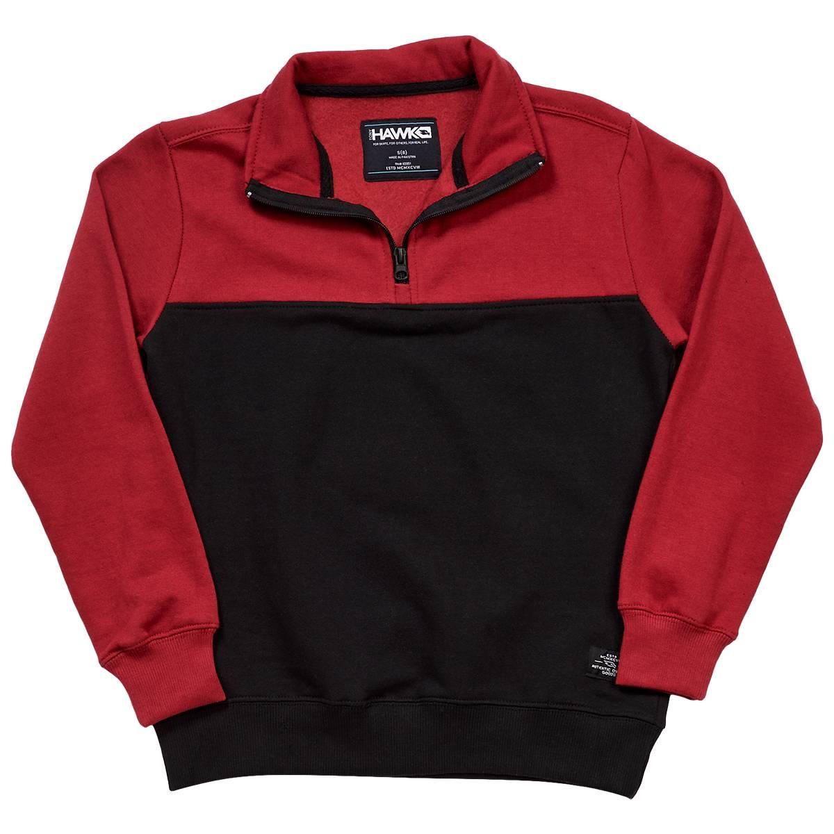 Click here for Boys (8-16) Tony Hawk 1/4 Zip Color Block Long Sle... prices
