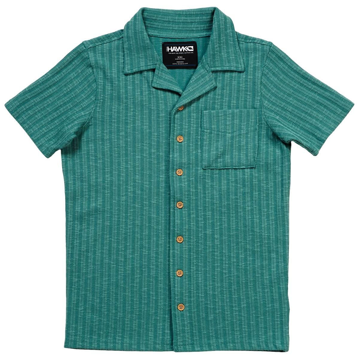 Click here for Boys (8-16) Tony Hawk Knit Camp Button Down Shirt prices