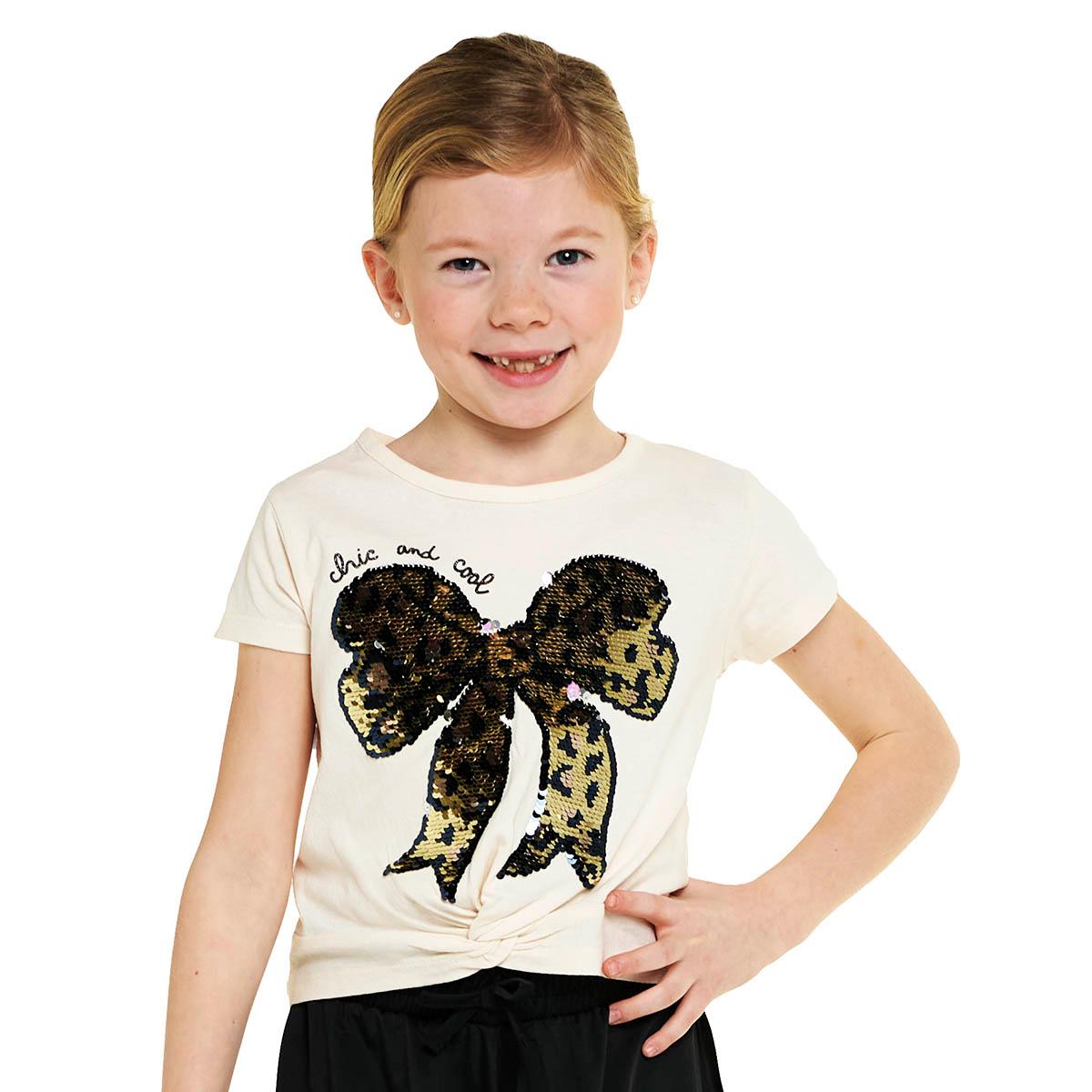 Click here for Girls (4-6x) Star Ride Bow/Cherry Flip Sequin Top prices