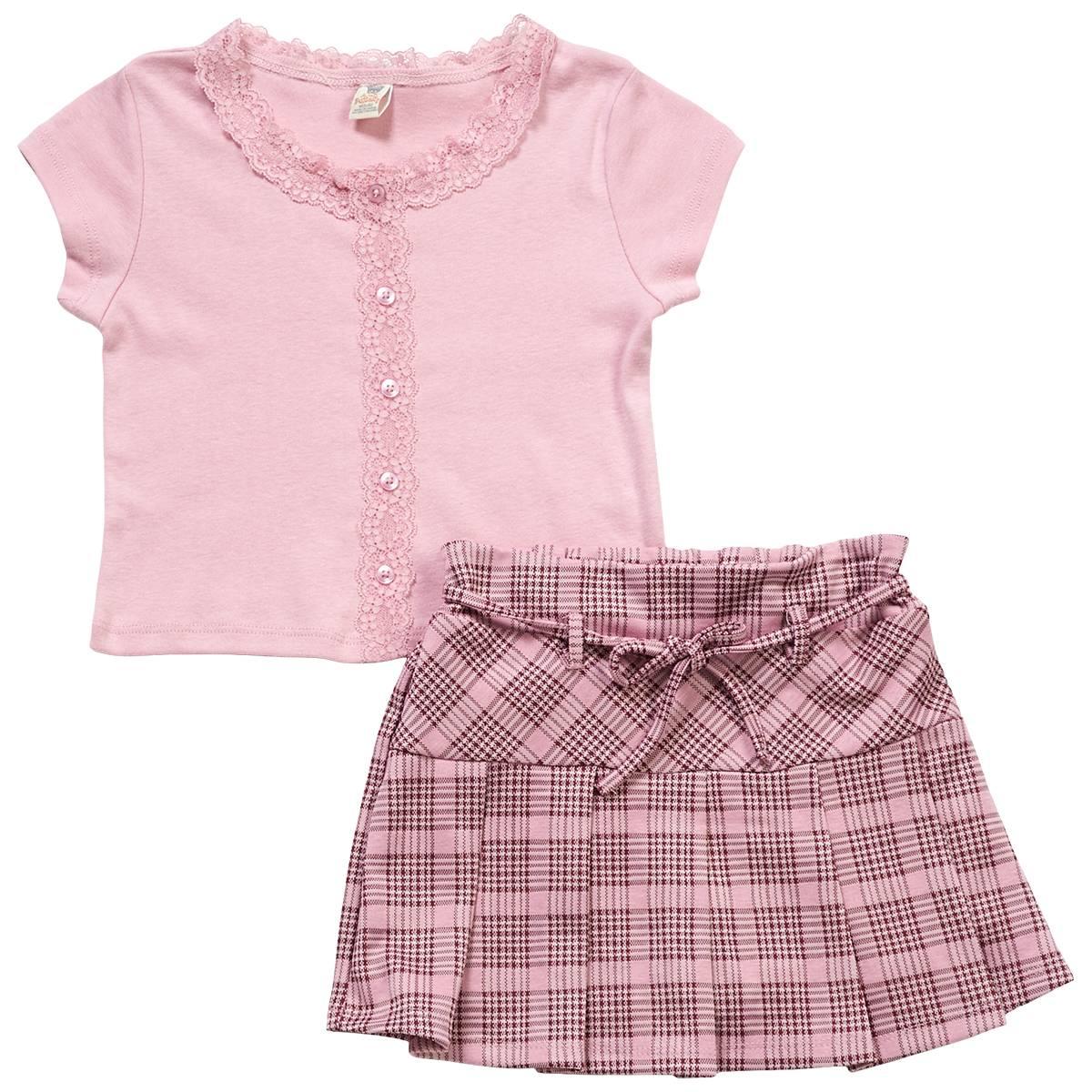 Click here for Girls (4-6x) Sweet Butterfly(R) Lace Trim Top & Pl... prices