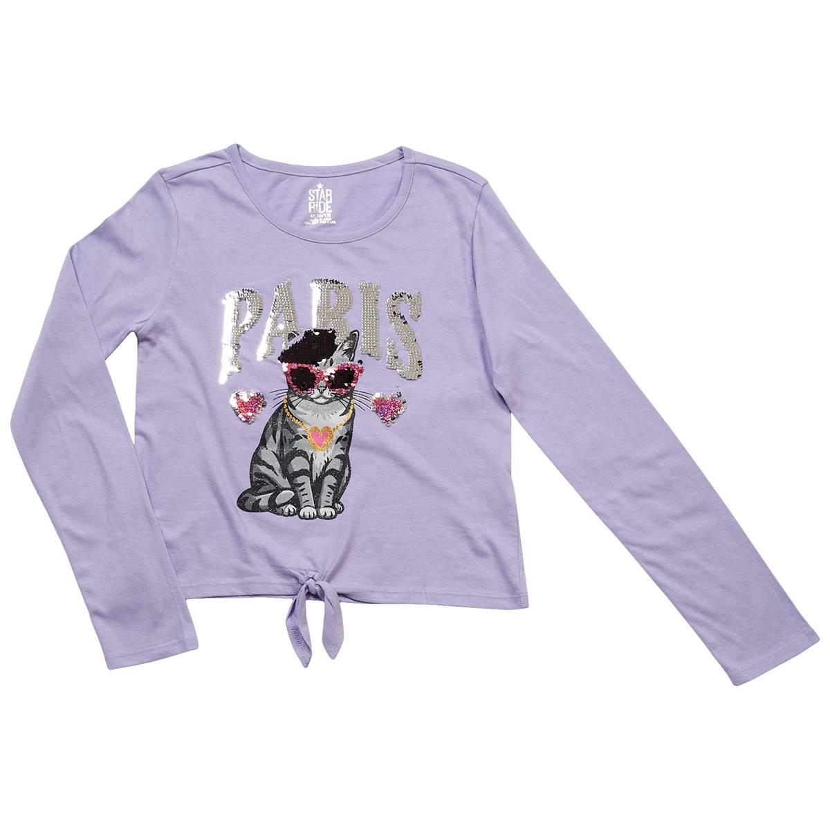 Click here for Girls (7-16) Star Ride(R) Long Sleeve Paris Cat Fl... prices