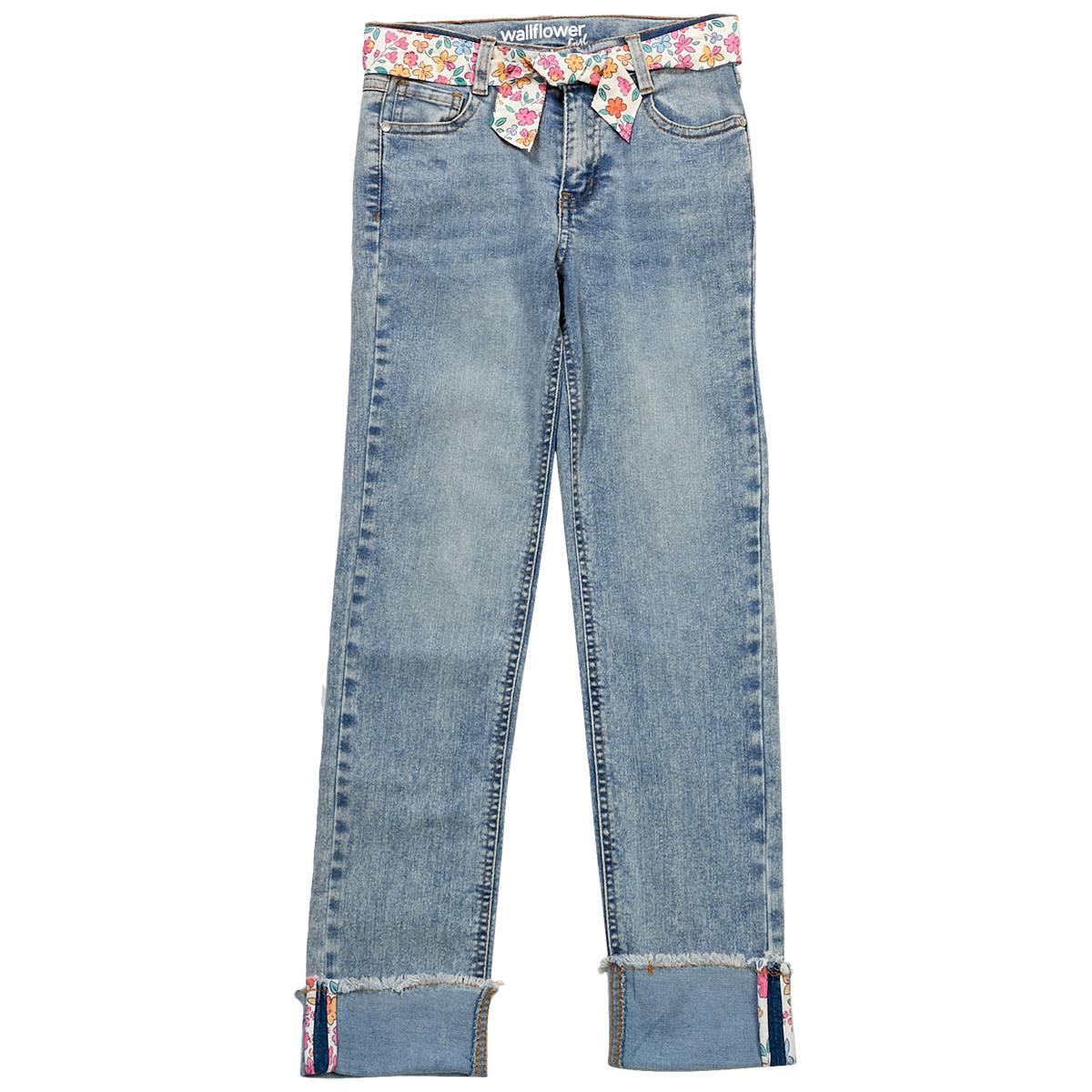 Click here for Girls (7-16) Wallflower(R) Girl Cuffed Jeans w/ Fl... prices