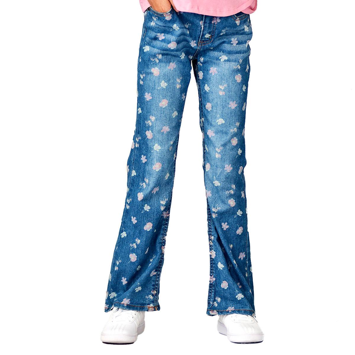 Click here for Girls (7-16) Wallflower(R) Faded Floral Flare Jean... prices