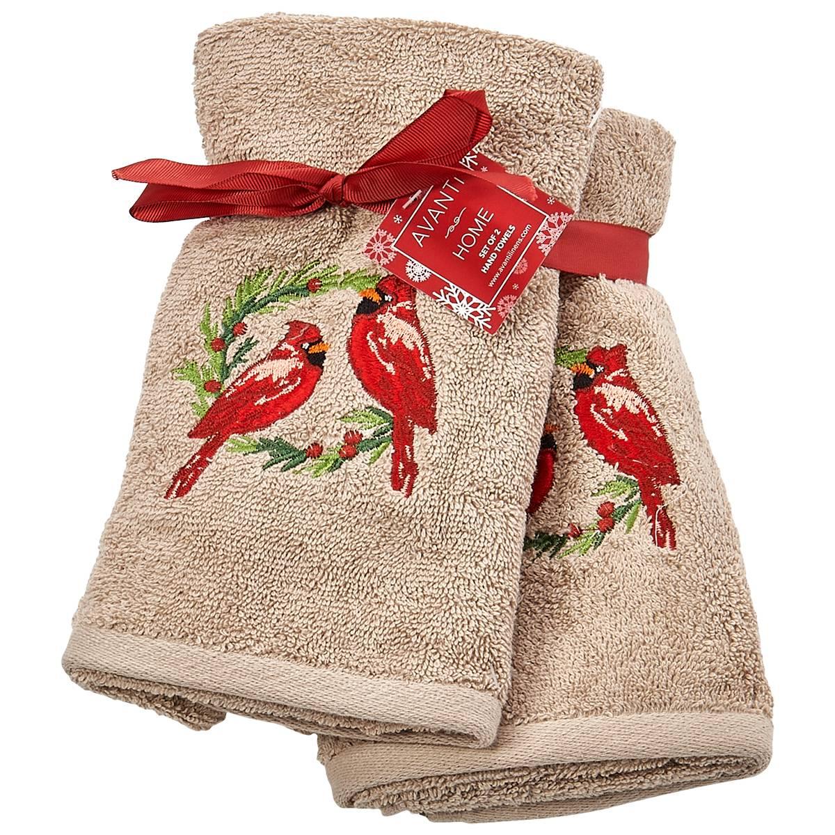 Click here for Avanti Cardinal Wreath 2pk. Hand Towel prices
