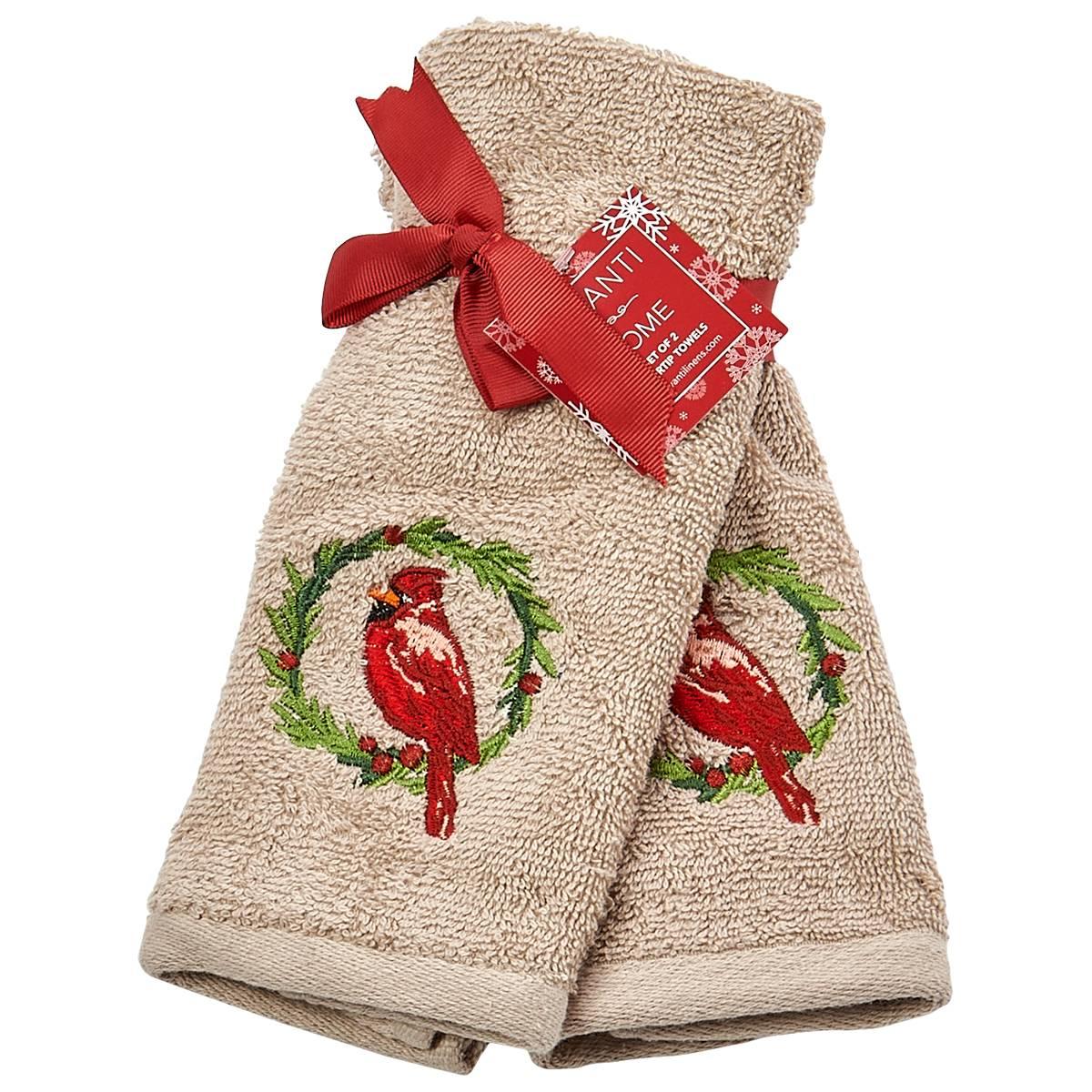Click here for Avanti Cardinal Wreath 2pk. Fingertip Towel prices