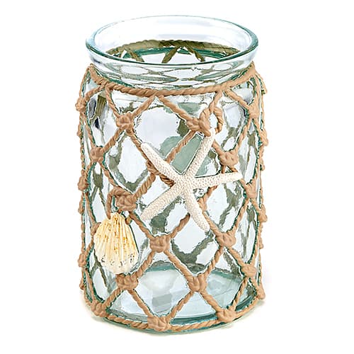 Avanti Seaglass Seashell and Netting Resin Tumbler - Multi