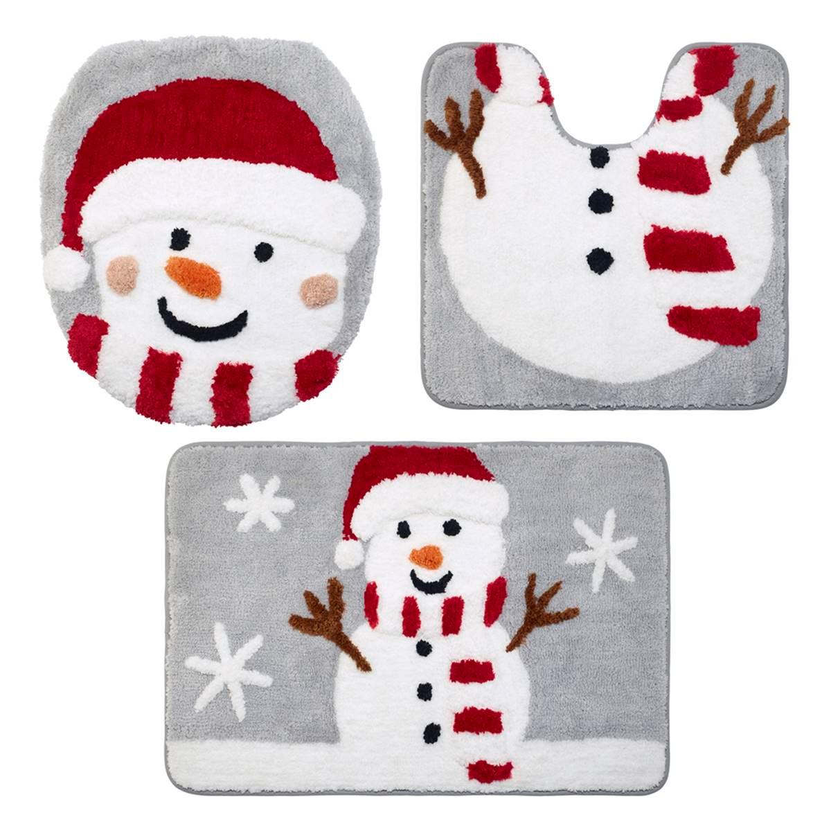 Click here for Avanti Snowman 3pc. Bathroom Rug Set prices