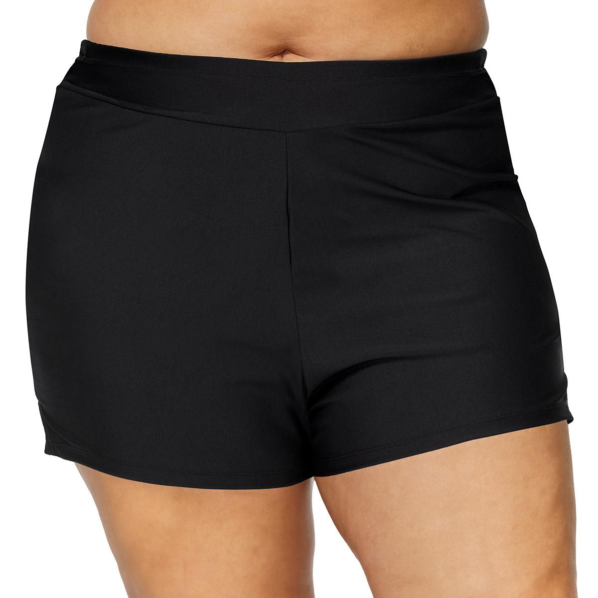 Click here for Plus Size Island Waves Solid Swim Shorts prices