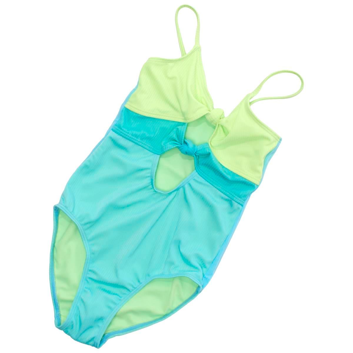 Click here for Girls (7-16) Breaking Waves Color Block Cutout One... prices