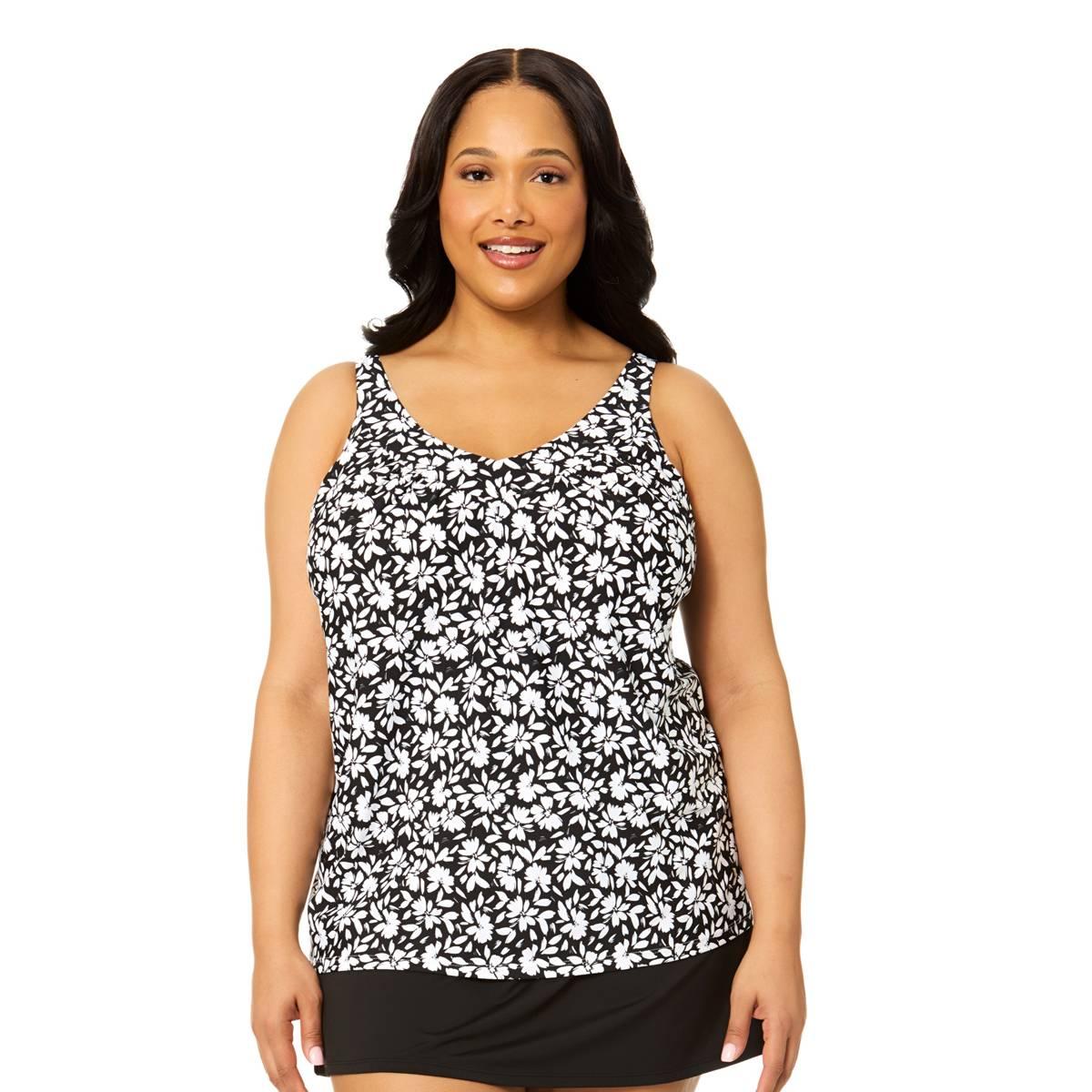 Click here for Plus Size Leilani Summer Bloom Bora Bora Floral Ta... prices
