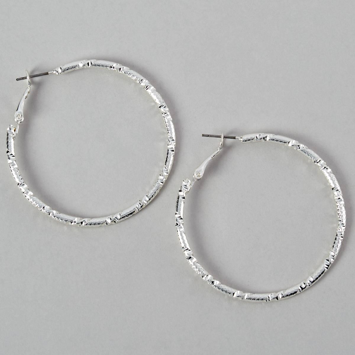 Click here for Design Collection Gold Diamond Cut Clutch Hoop Ear... prices