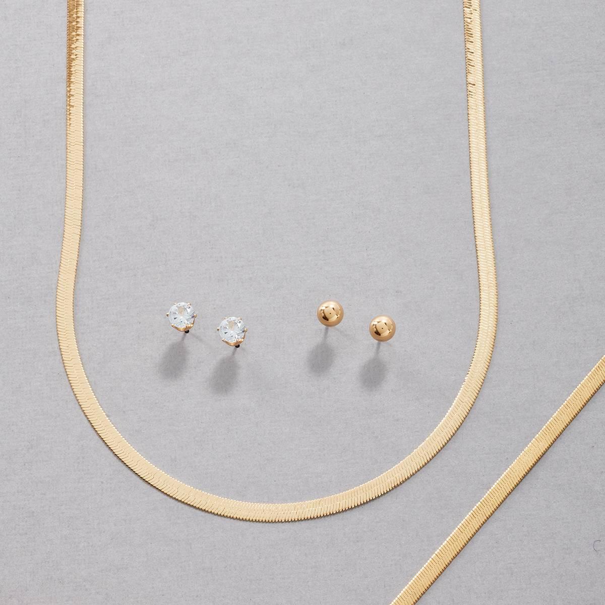Click here for Design Collection Gold-Tone Necklace/Bracelet/Earr... prices