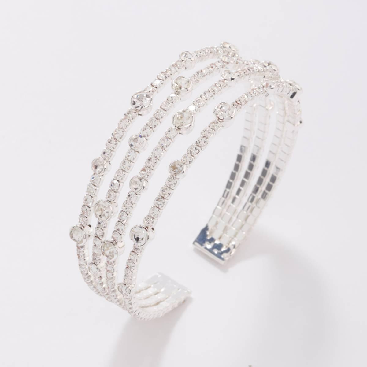 Click here for Rosa Rhinestones Floating Rows Rhinestone Cuff Bra... prices