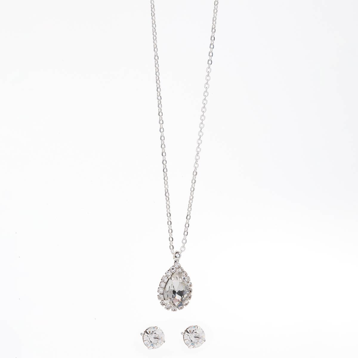 Click here for Rose Rhinestones Stone Crystal Drop Pendant and Ea... prices